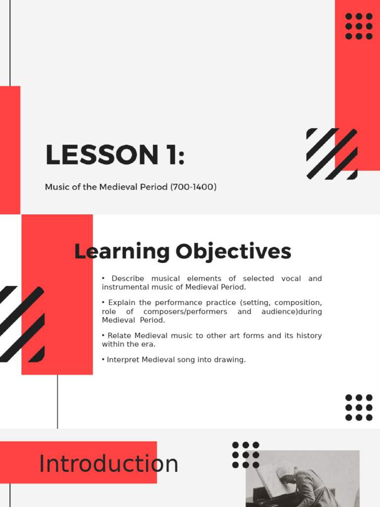 Lesson 1.1 Music of The Medieval Period | PDF | Gregorian Chant ...