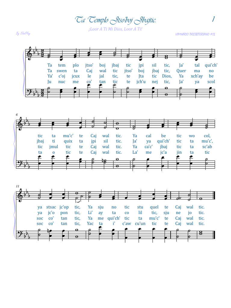 Himnario Tseltal #1 | PDF