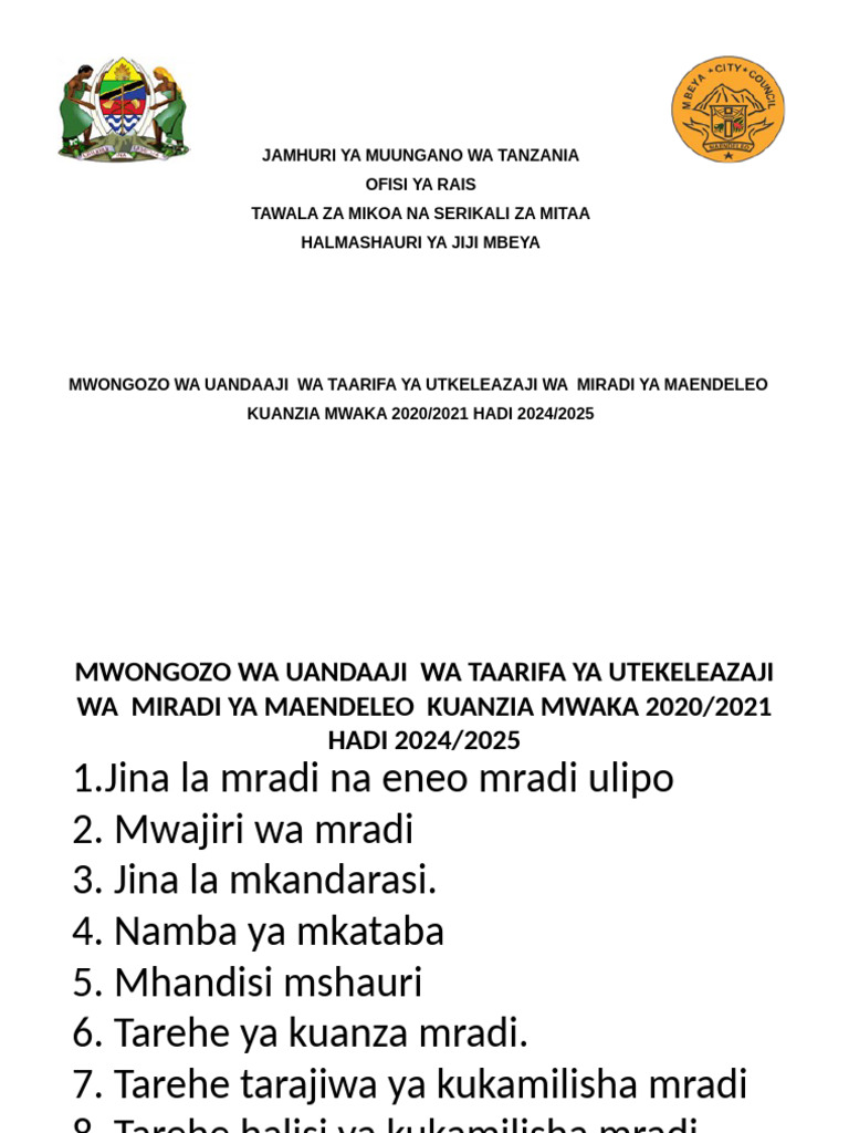 02 Mongozo Wa Taarifa | PDF