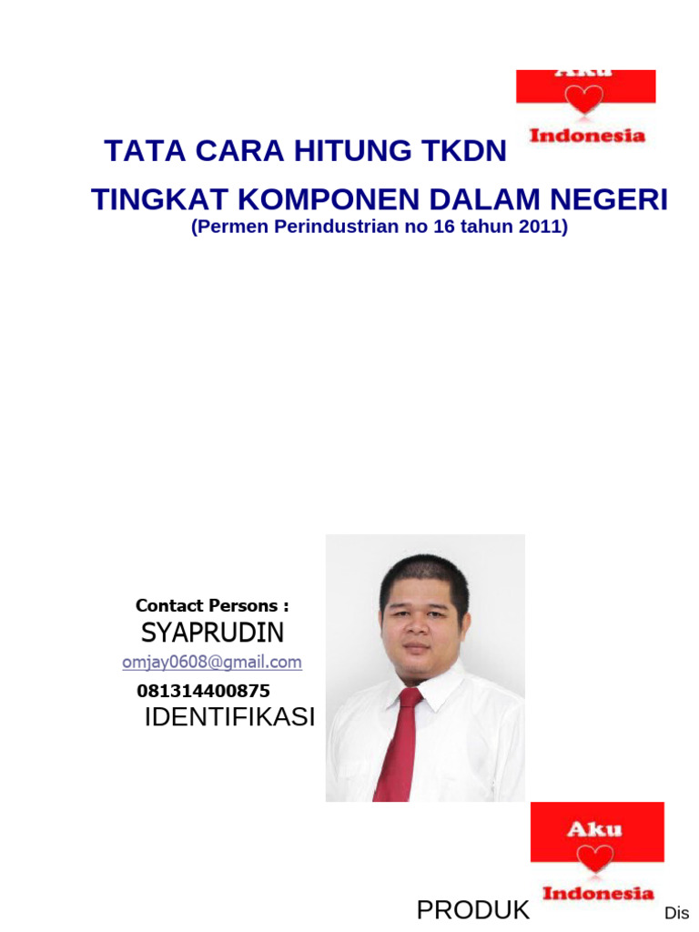2024-Tata Cara Hitung TKDN Permen 16 2011 Barang, Jasa, Barang Jasa | PDF