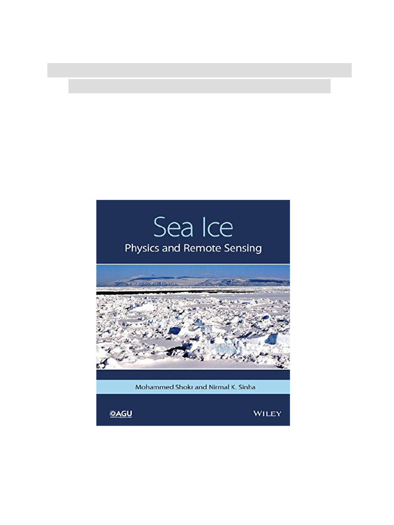Sea Ice Physics and Remote Sensing 1st Edition Mohammed Shokr PDF ...