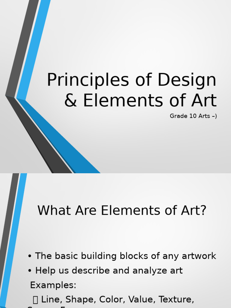 Principles of Art and Design for Grade 10 | PDF