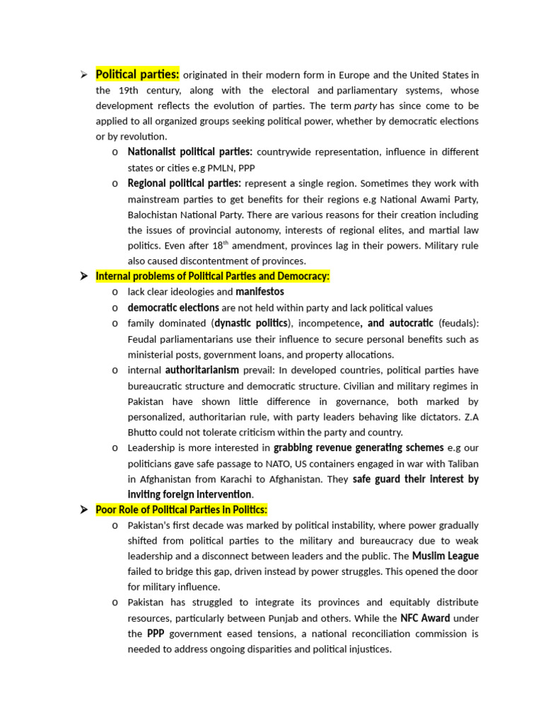 Political Parties and Interest Groups | PDF | Political Parties ...