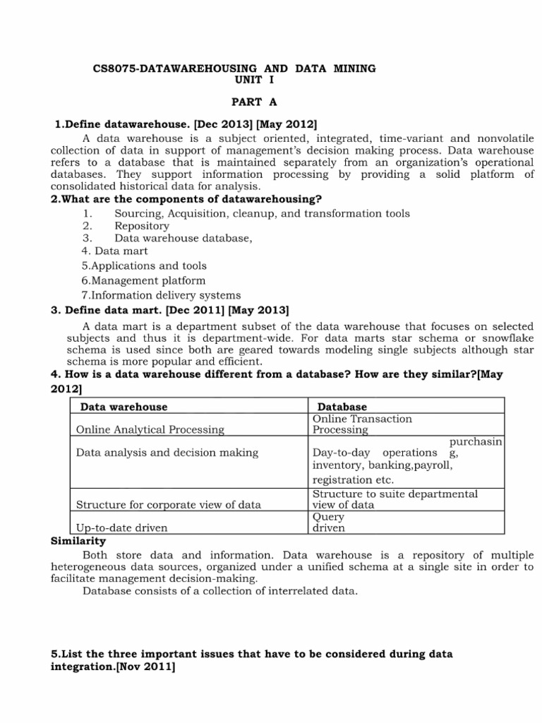 Datawarehousing and Data Mining Processed | PDF