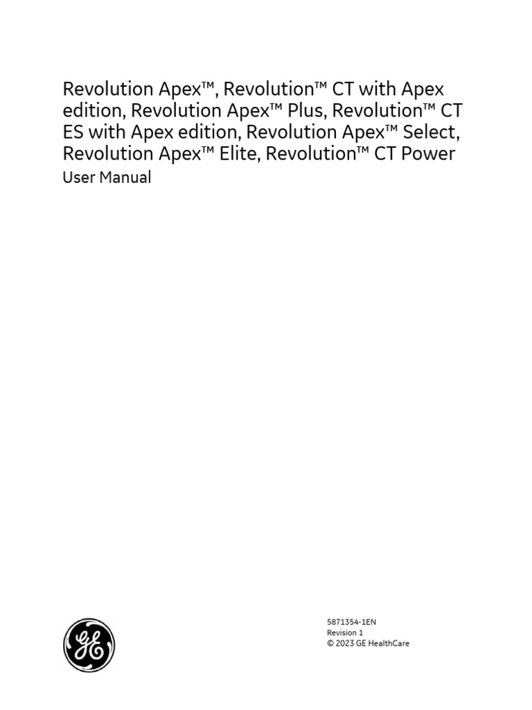 Revolution Apex Products User Manual 22MW25.Xx - UM - 5871354-1EN - 1 ...