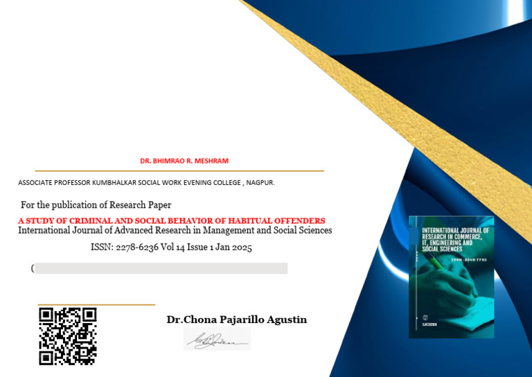 Publication Certificate for Research Paper | PDF
