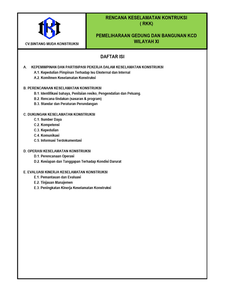 Rkk Pemeliharaan Gedung Dan Bangunan Kcd Wilayah Xi | PDF