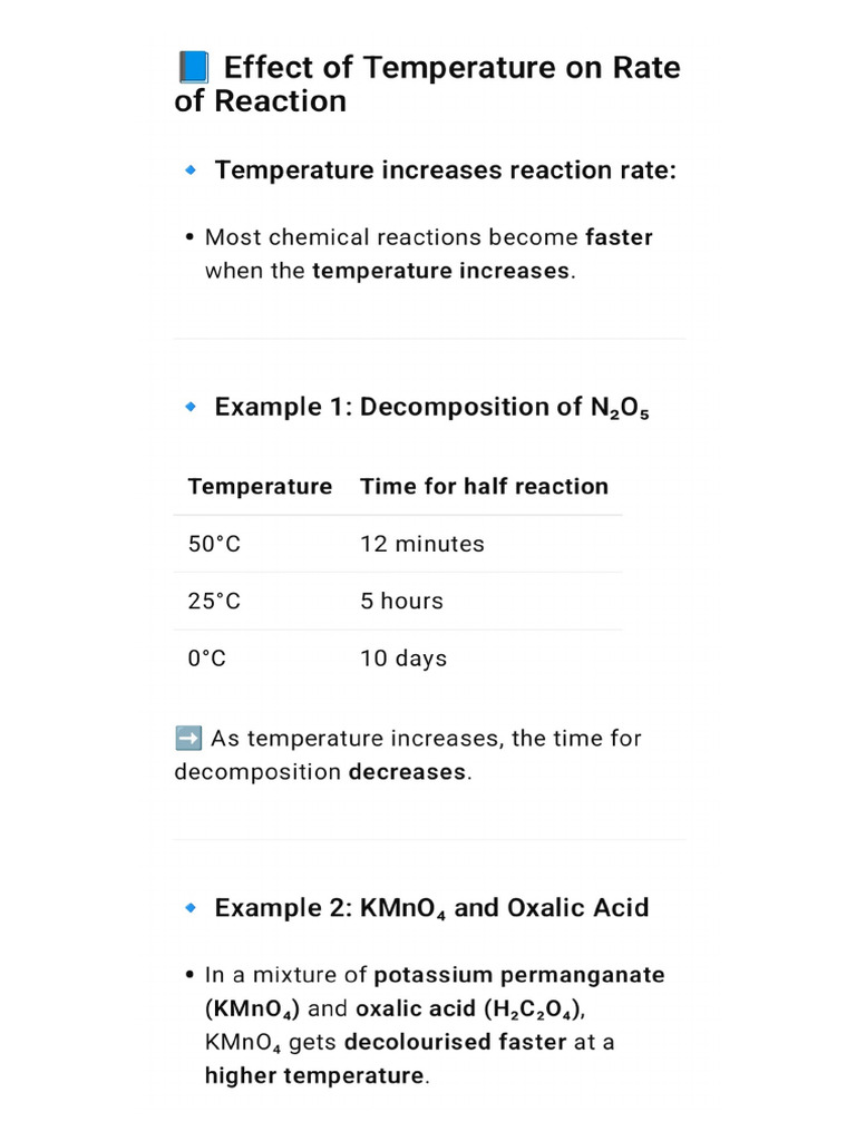 Temperature Dependence of Rate of Reaction, Arrhenius Equation | PDF