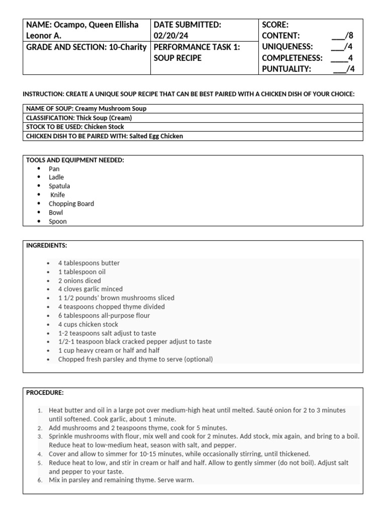 q3. Performance Task 1 | PDF