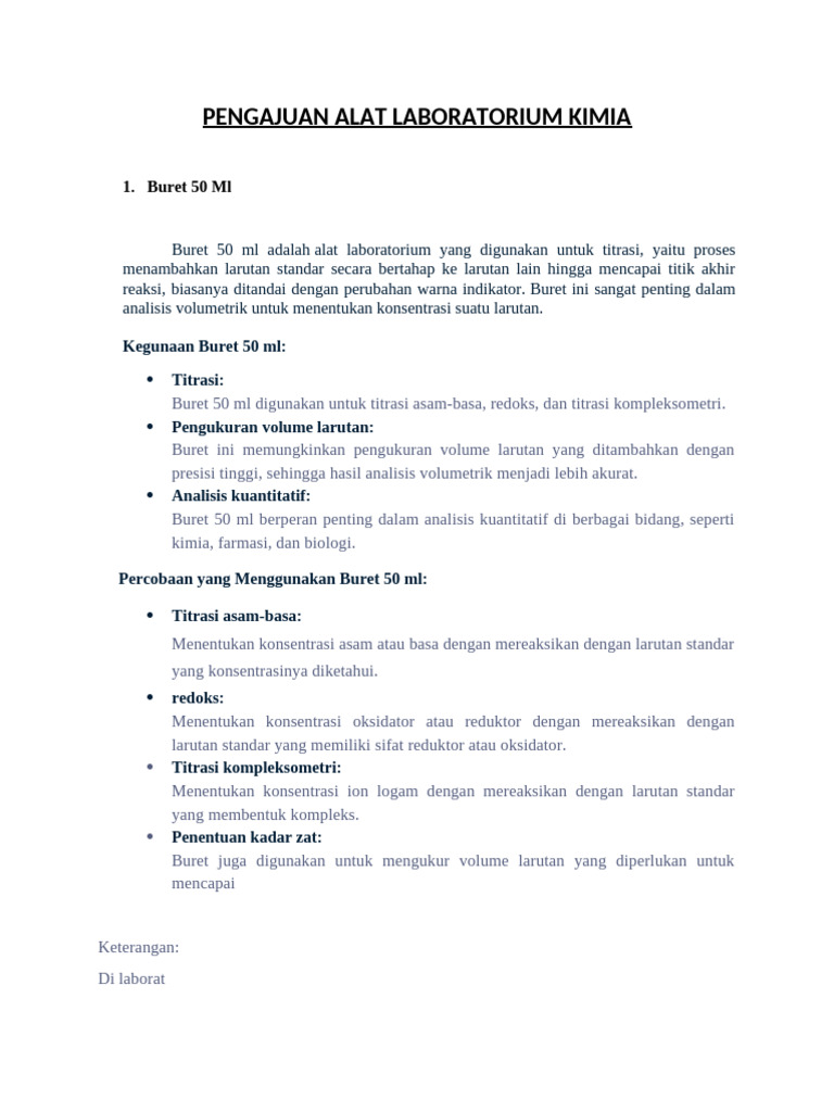 Tabel Lab Kimia | PDF