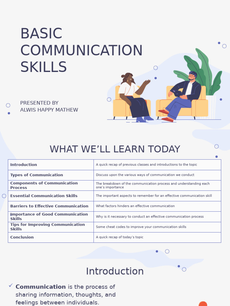 Basic Communication Skills | PDF | Communication | Body Language