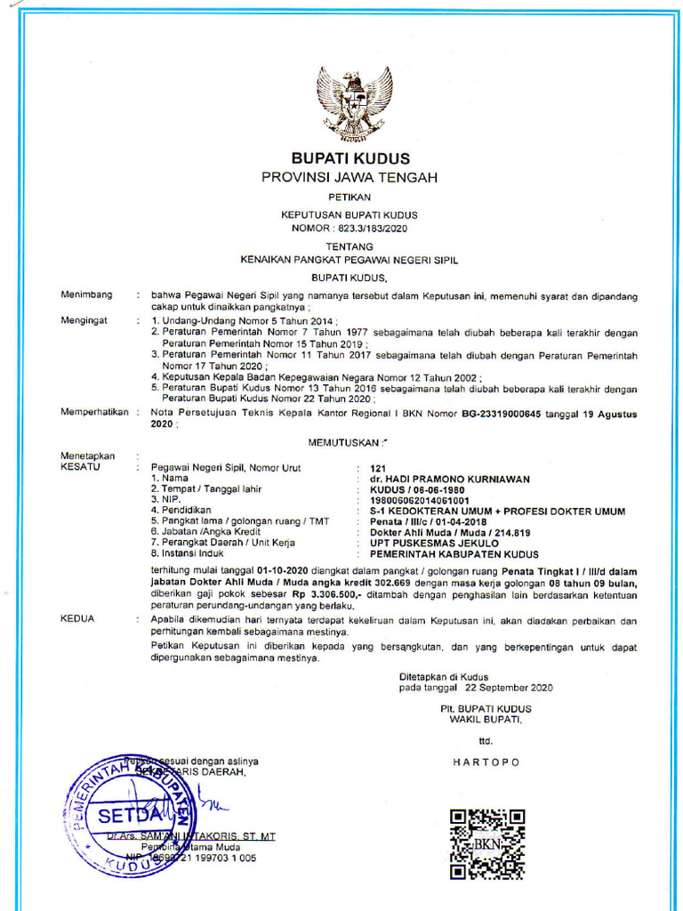 SK 3d Hadi Pramono | PDF