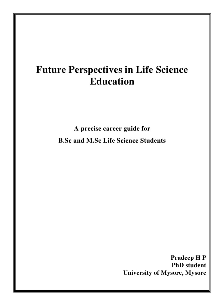 Life Science Career Guide for Students | PDF | Career & Growth ...