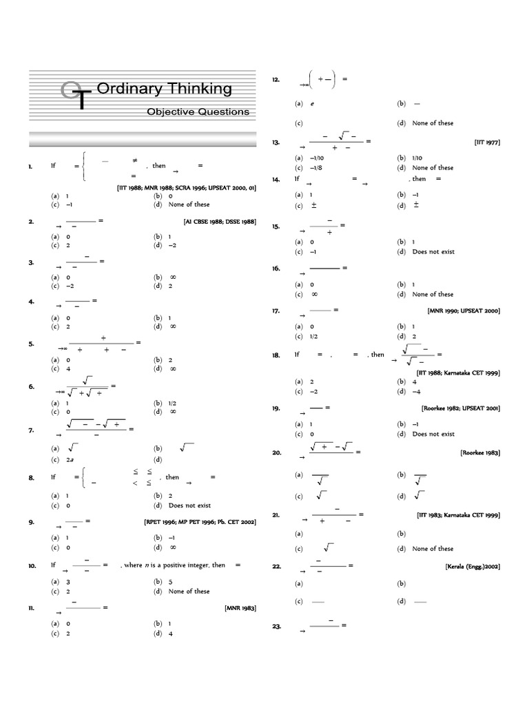 Chp-21 (Function, Limit, Continuity and Differentiability) - 1 | PDF | Chess Theory | Chess