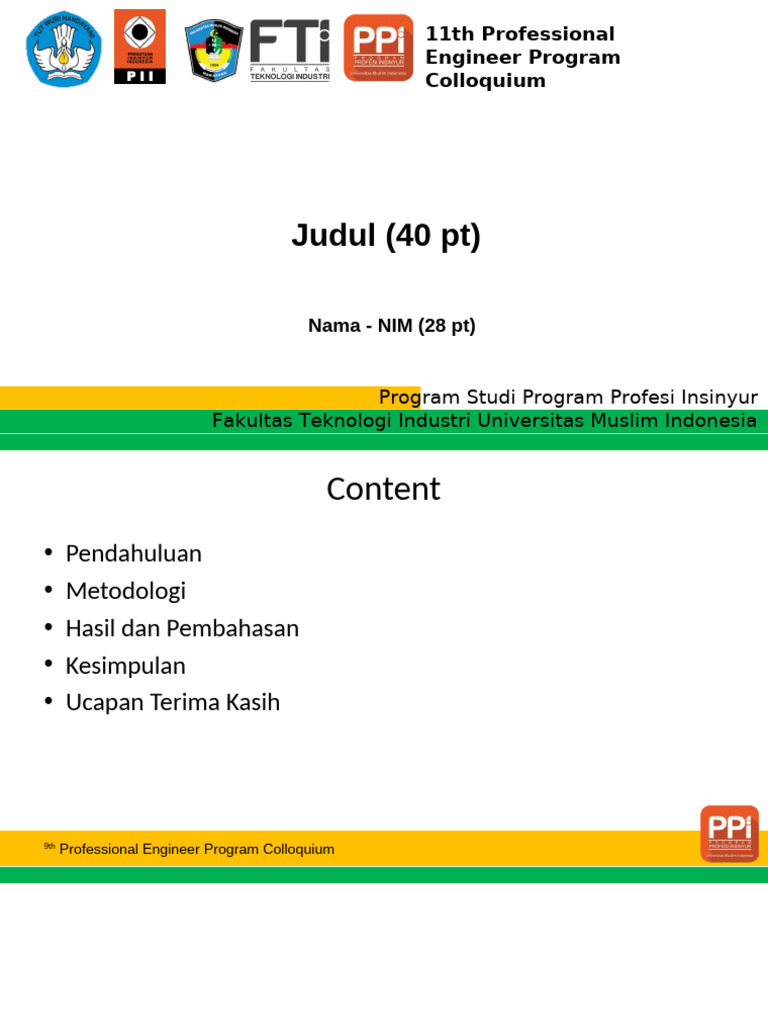Template PPT Kolokium | PDF