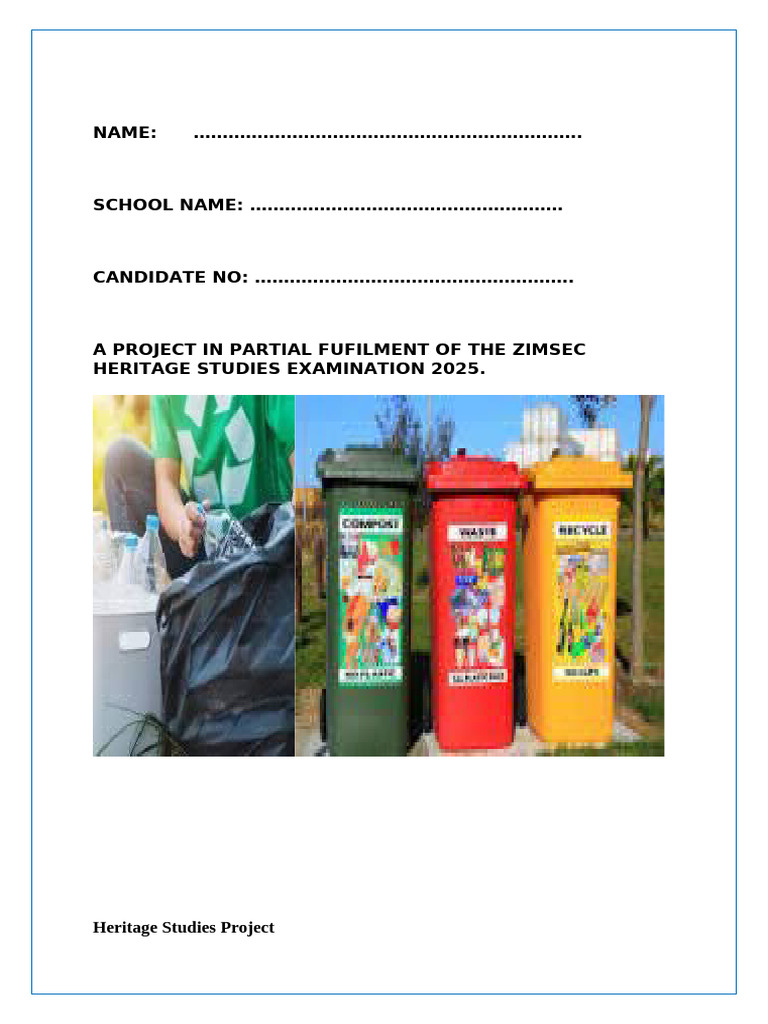 Heritage Studies Project | PDF | Recycling | Waste