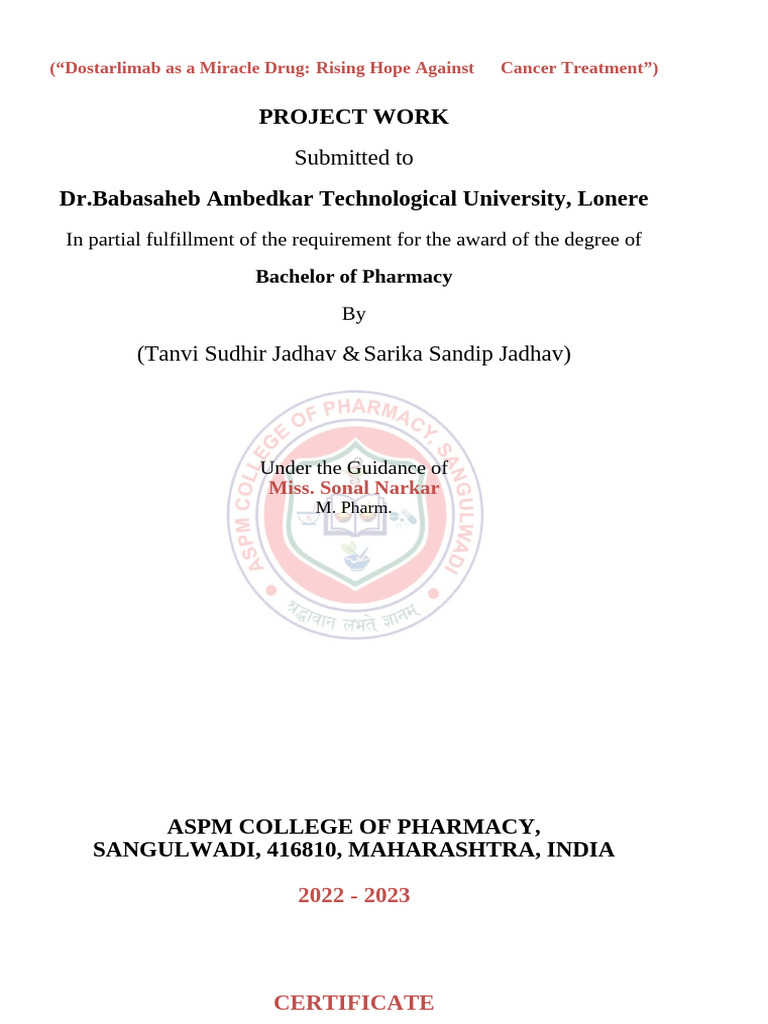 Project | PDF | Immunotherapy | Antibody