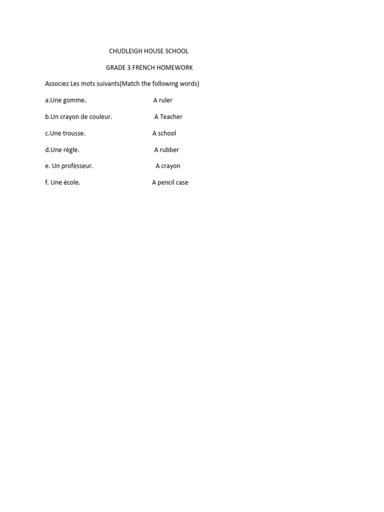 Grade 3 Week 1 Homework | PDF
