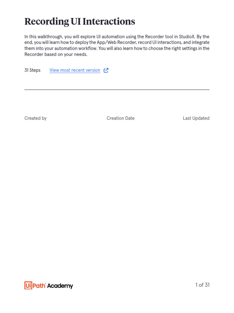Demo - Recording UI Interactions - Guided Walkthrough | PDF | Microsoft Excel | Button (Computing)