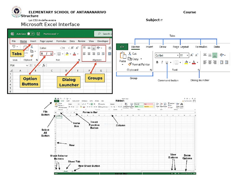 Microsoft Excel Interface | PDF
