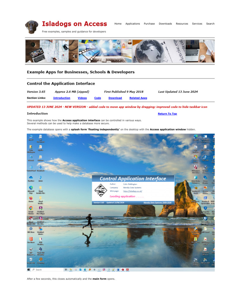 Control Application Interface | PDF | Window (Computing) | Graphical User Interfaces
