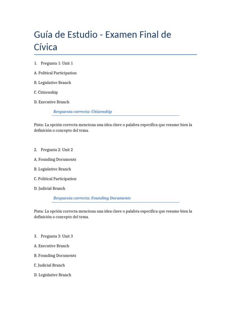 Guia Estudio Examen Final | PDF