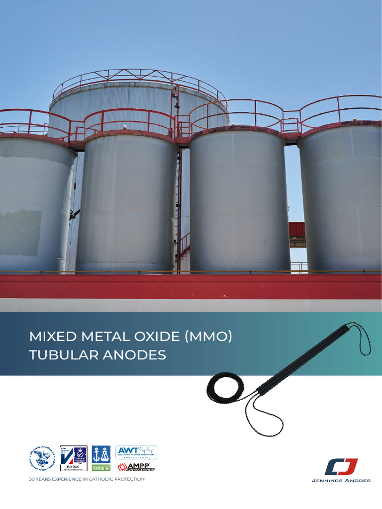 MMO Tubular Anodes Datasheet | PDF | Oxide | Metals