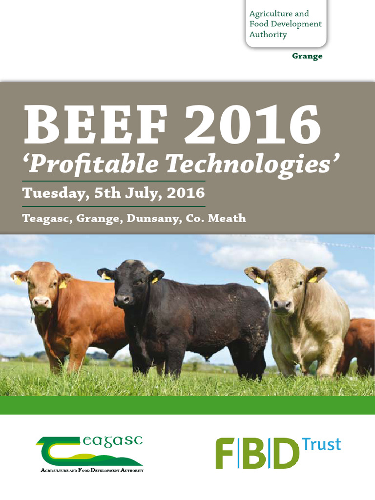 Teagasc Grange 2016 | PDF | Dairy Cattle | Cattle