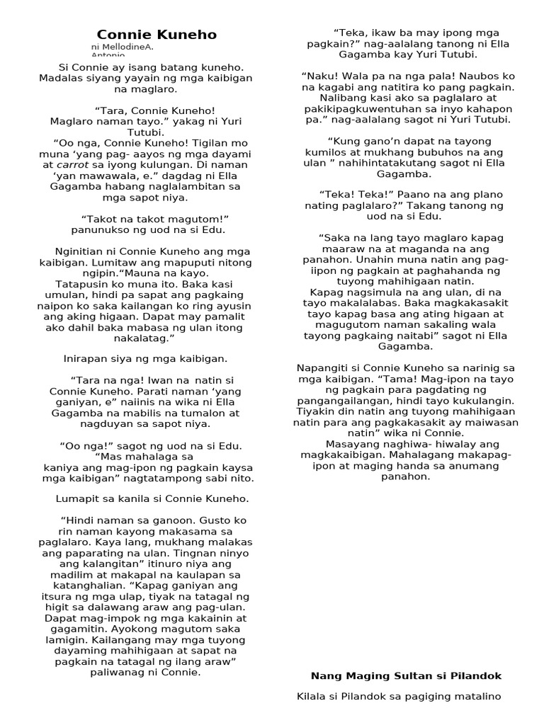 Connie Kuneho | PDF