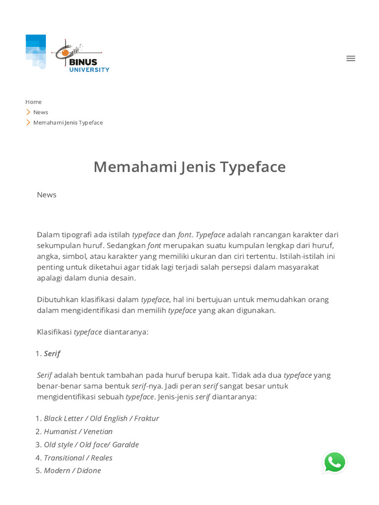 Memahami Jenis Typeface | PDF