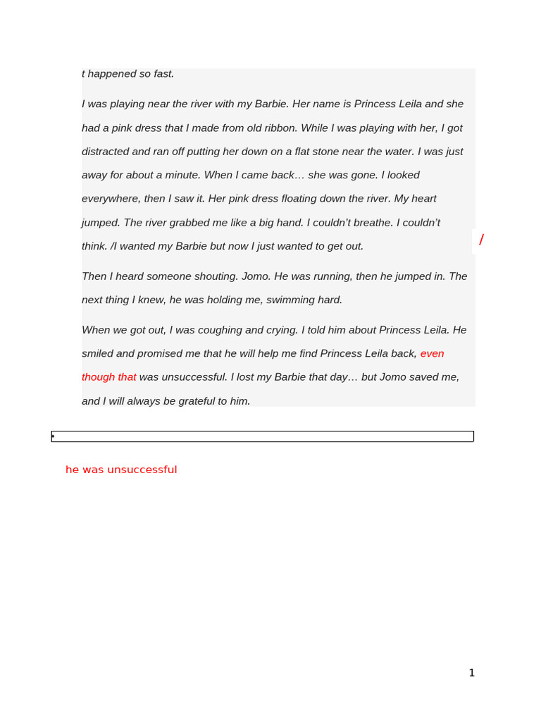 Jomo - Sort Story | PDF