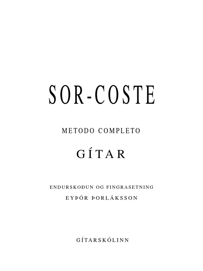 Sor-Coste - Metodo Completo | PDF