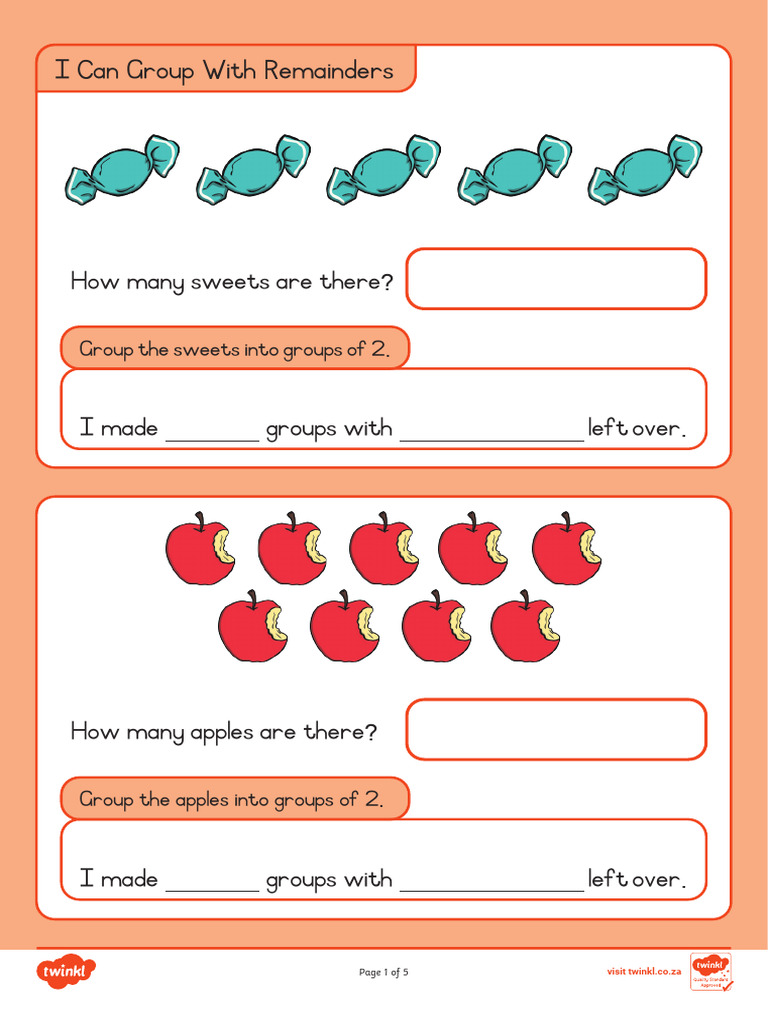 Grouping Activities with Remainders | PDF