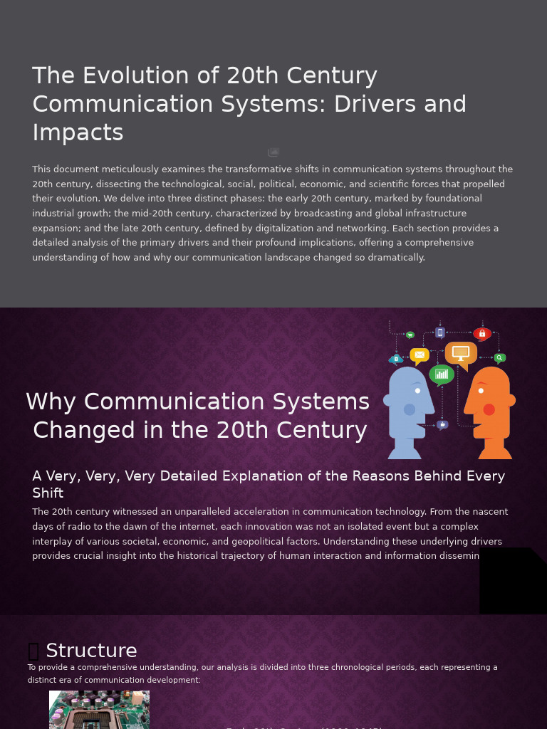 The Evolution of 20th Century Communication Systems Drivers and Impacts ...