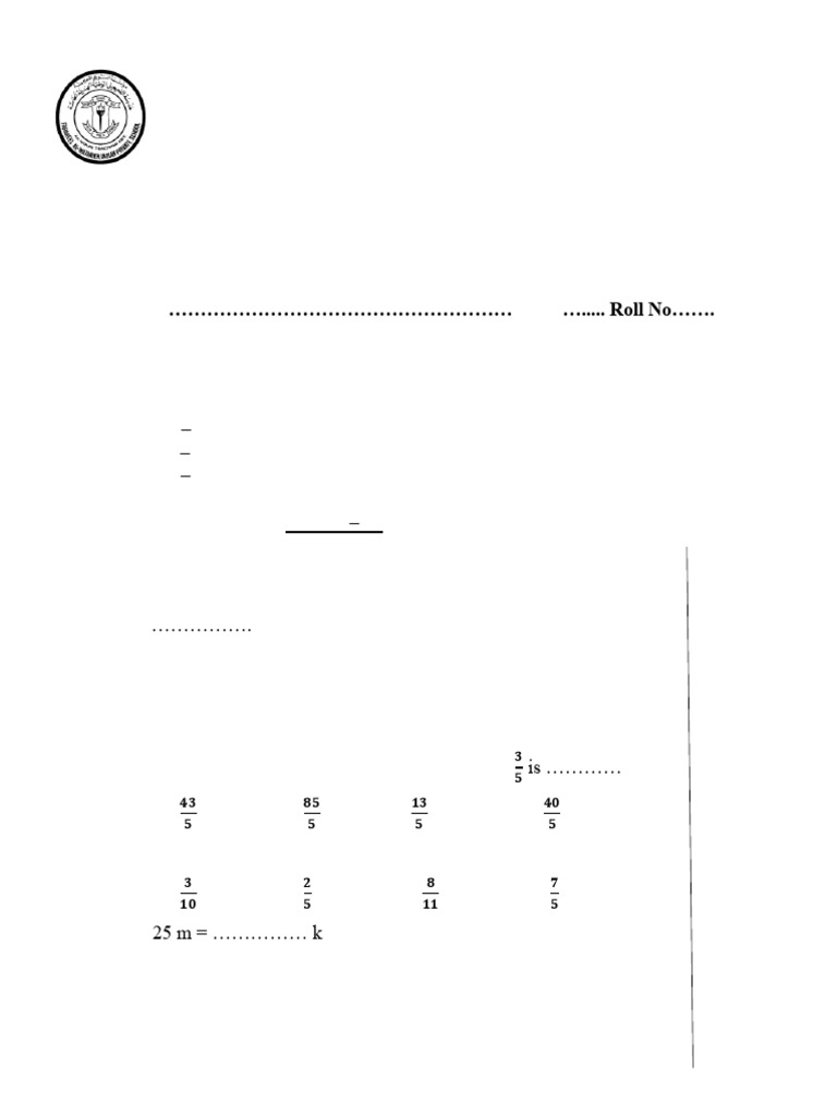 Sample Paper - Weekly Test-Term - II | PDF | Discrete Mathematics ...