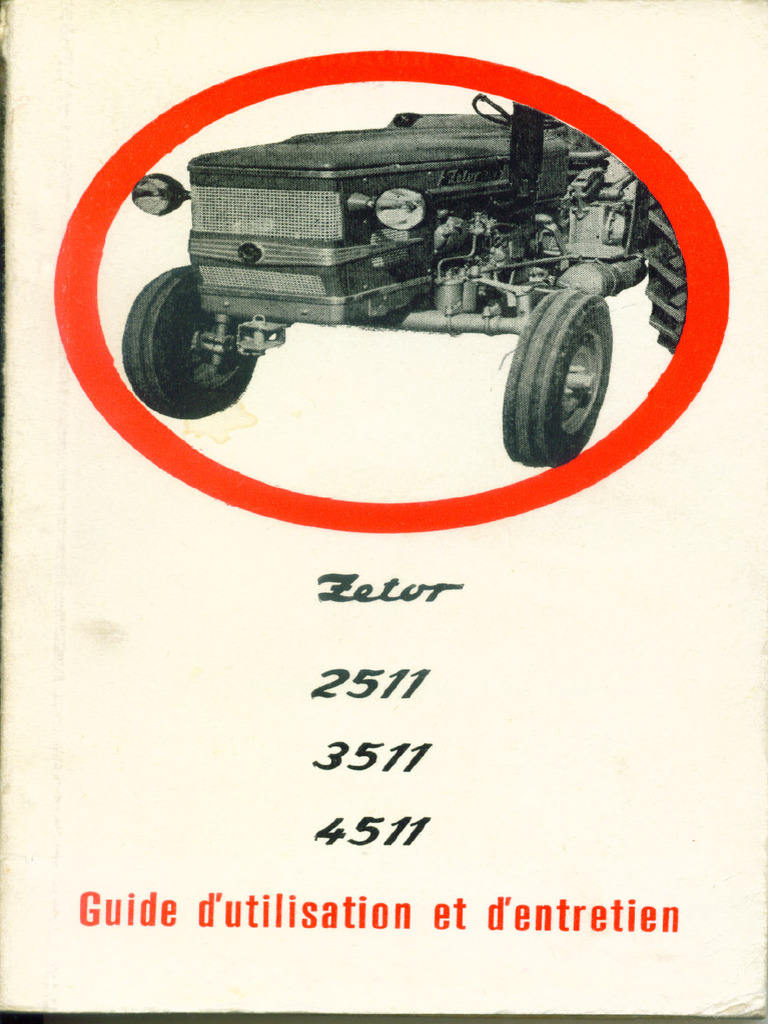 Zetor Tractor 2511-4511 Operation and Maintenance Manual FR | PDF