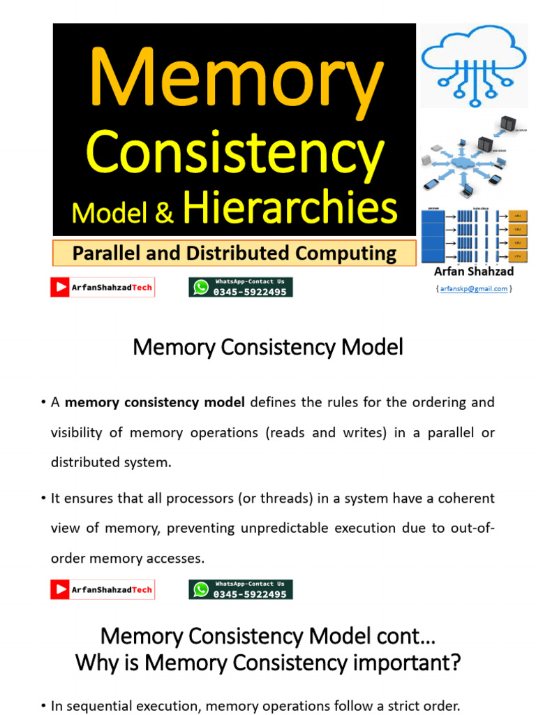 PDC 23 - Memory Consistency Model and Hierarchies | PDF | Computer Data Storage | Cpu Cache