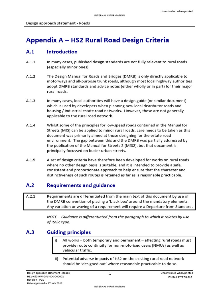 Rural Road Design Criteria Overview | PDF | Road | Fence