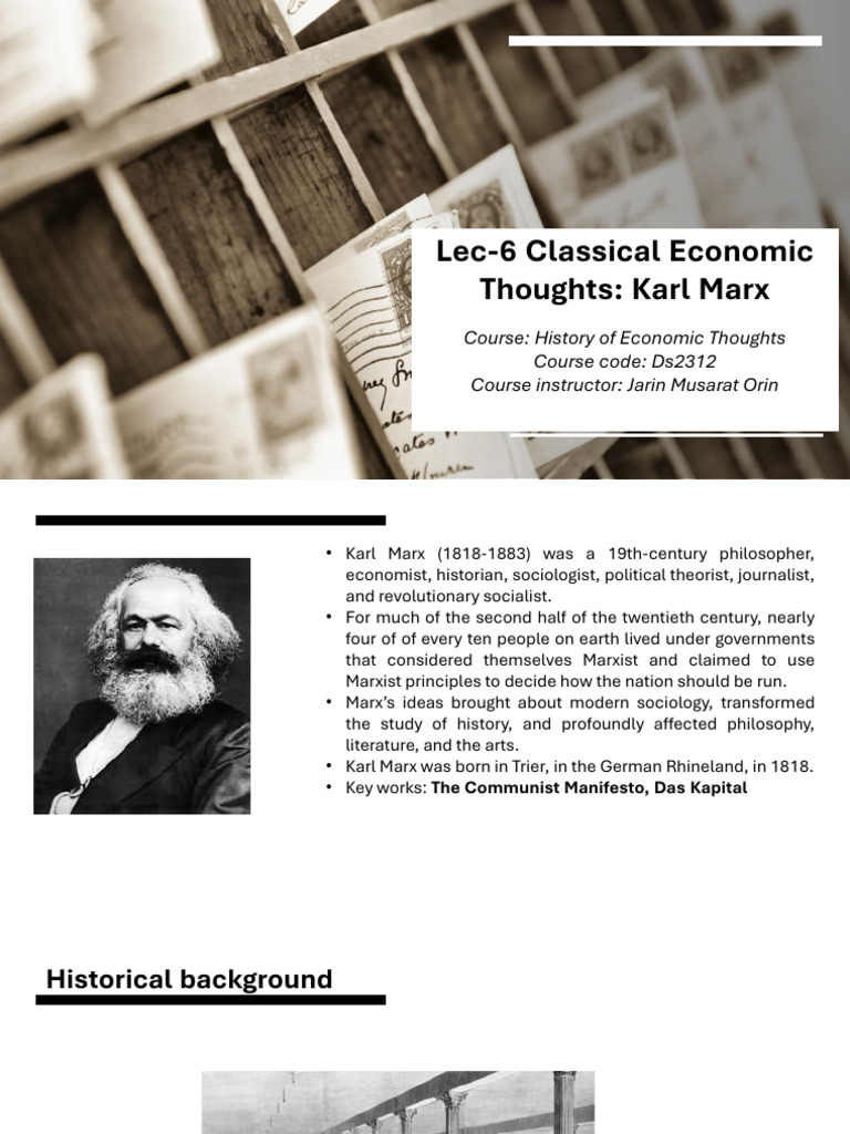 Marx's Impact on Economic Thought | PDF | Capitalism | Karl Marx