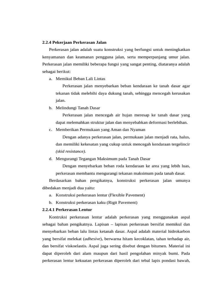 Jenis Dan Tahapan Perkerasan Jalan Pdf