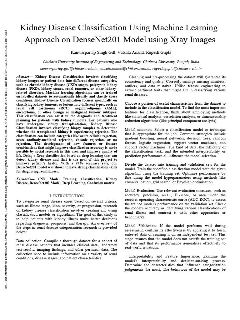 Kidney Disease Classification Using Machine Learning Approach On ...