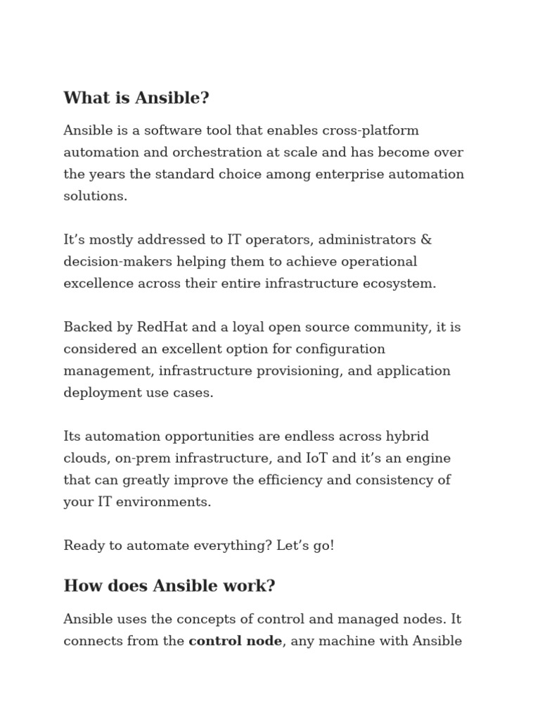 Ansible: Automation and Orchestration Guide | PDF | Computing ...