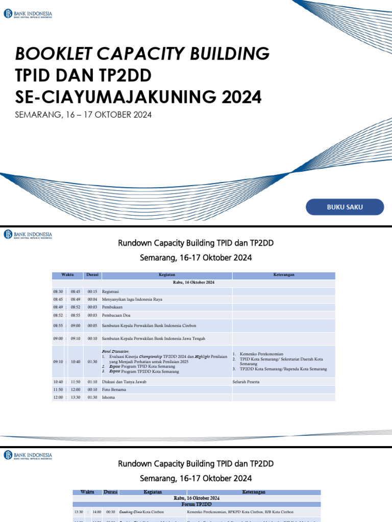 Booklet Capacity Building Tpid Dan Tp2dd | PDF