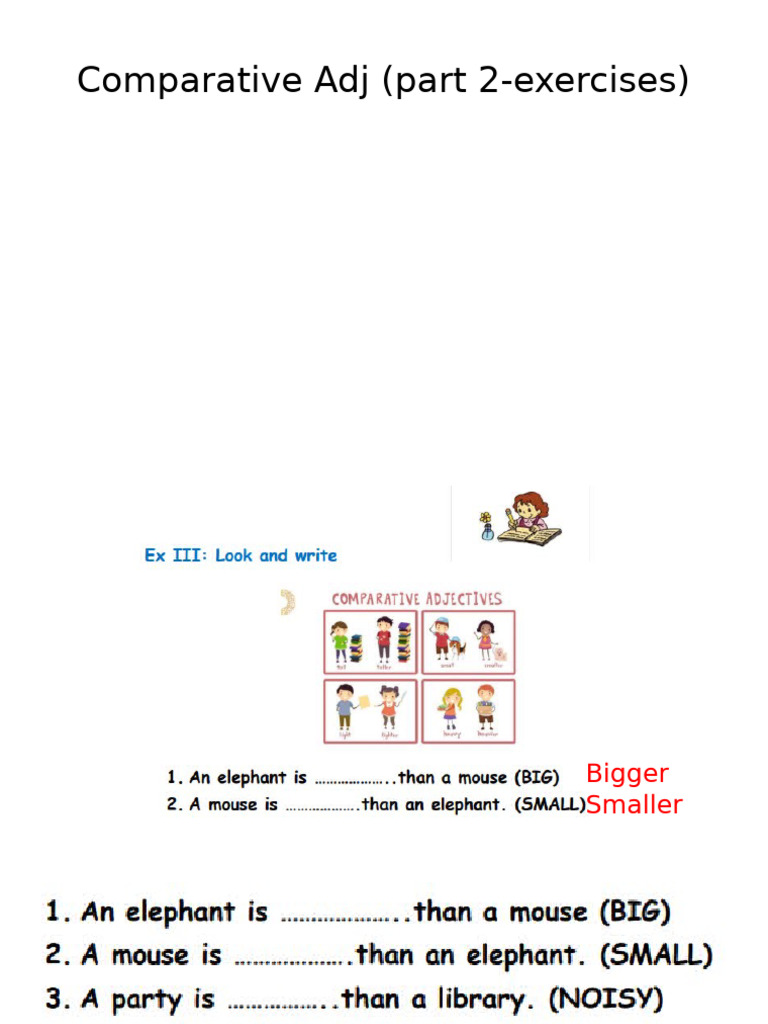Comparative Adj (Part 2-Exercises) | PDF