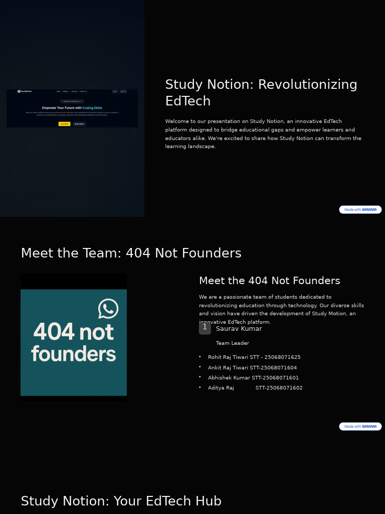 Study Notion Revolutionizing EdTech | PDF | Web Application | Educational Technology