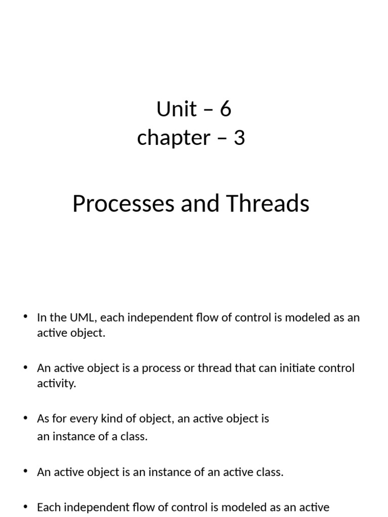Unit - 6 Process and Threads | PDF | Communication | Computing