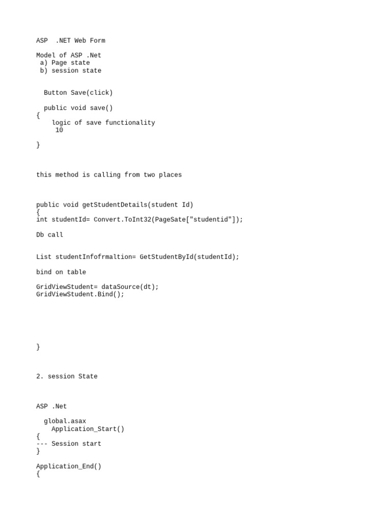 ASP.NET Web Forms Overview and Lifecycle | PDF