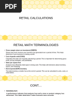 Retail Formula Cheat Sheet | PDF | Gross Margin | Merchandising