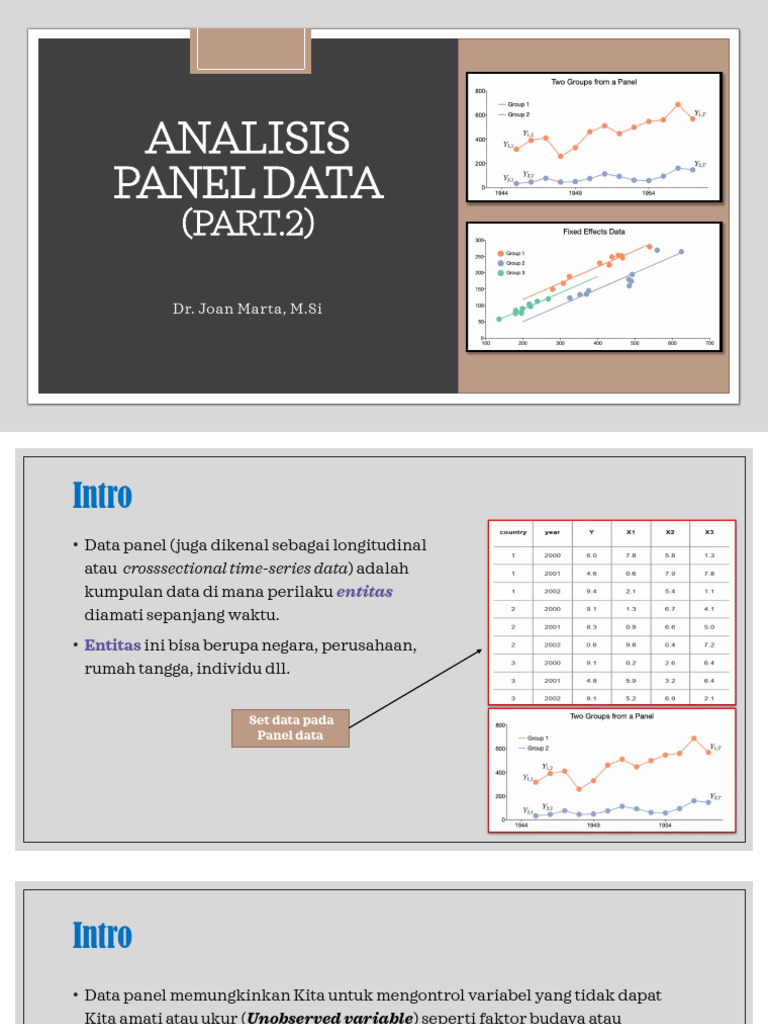 Analisis Model Data Panel dan Uji Statistik | PDF