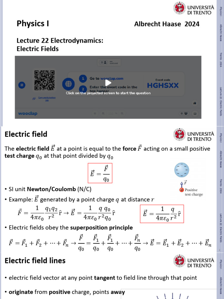 Electric Fields in Electrodynamics | PDF | Electric Field | Physics